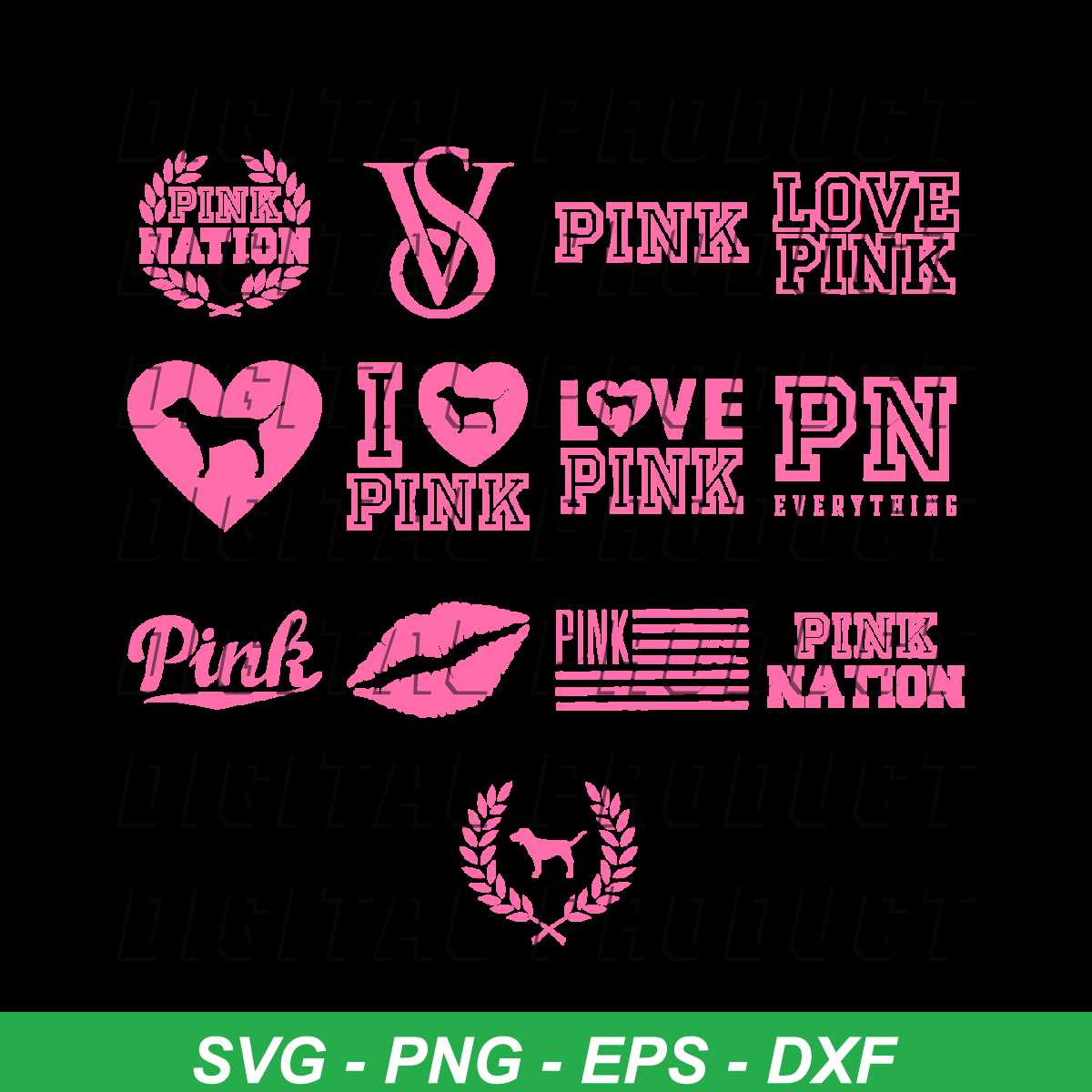 Pink svg victoria secret, pink svg for cricut, pink svg file | Inspire ...