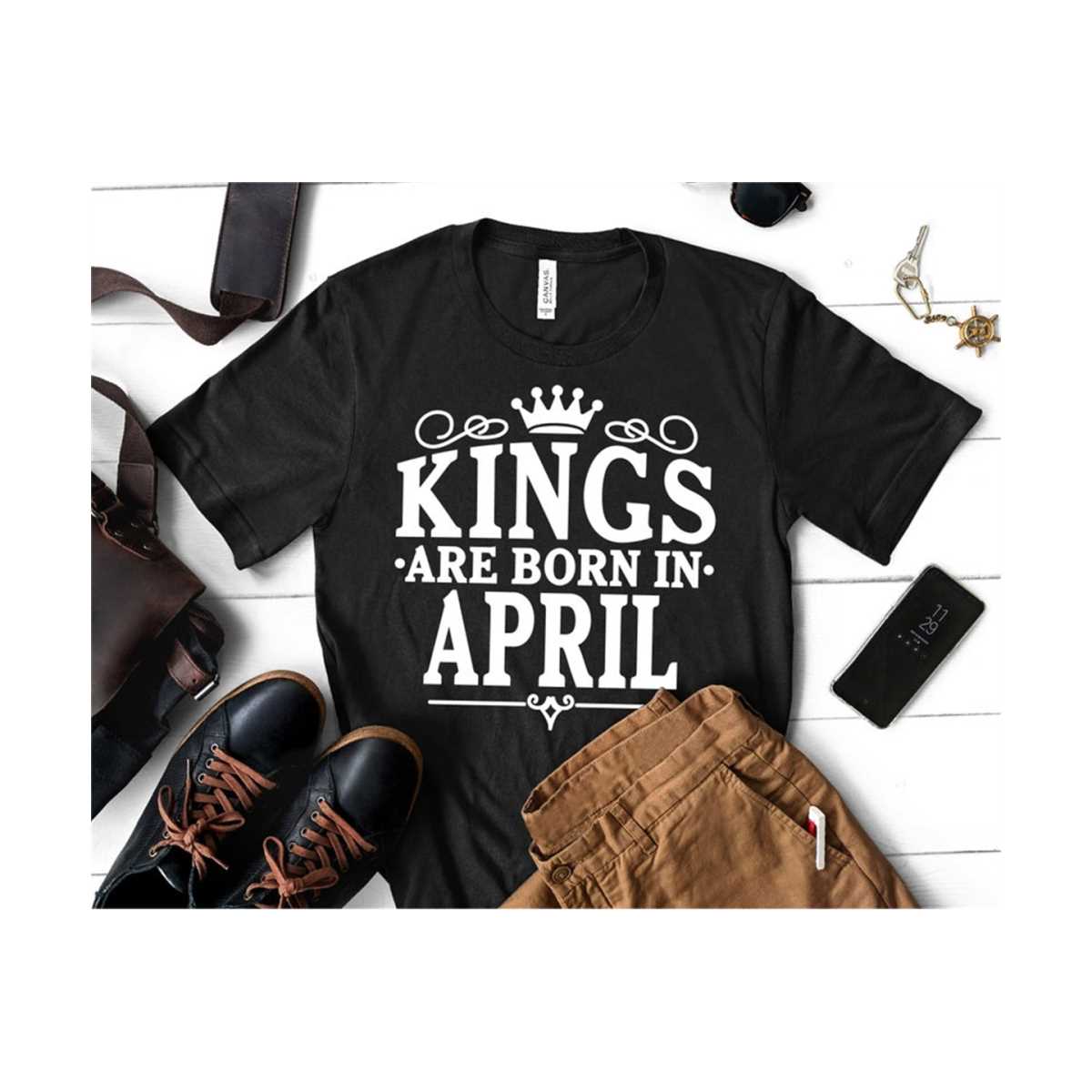 Kings Are Born In April svg, April Birthday svg, Birthday Ki - Inspire ...