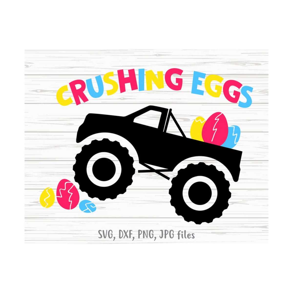 Crushing Eggs svg, Boy Easter svg, Monster Truck svg, Egg Hu - Inspire ...