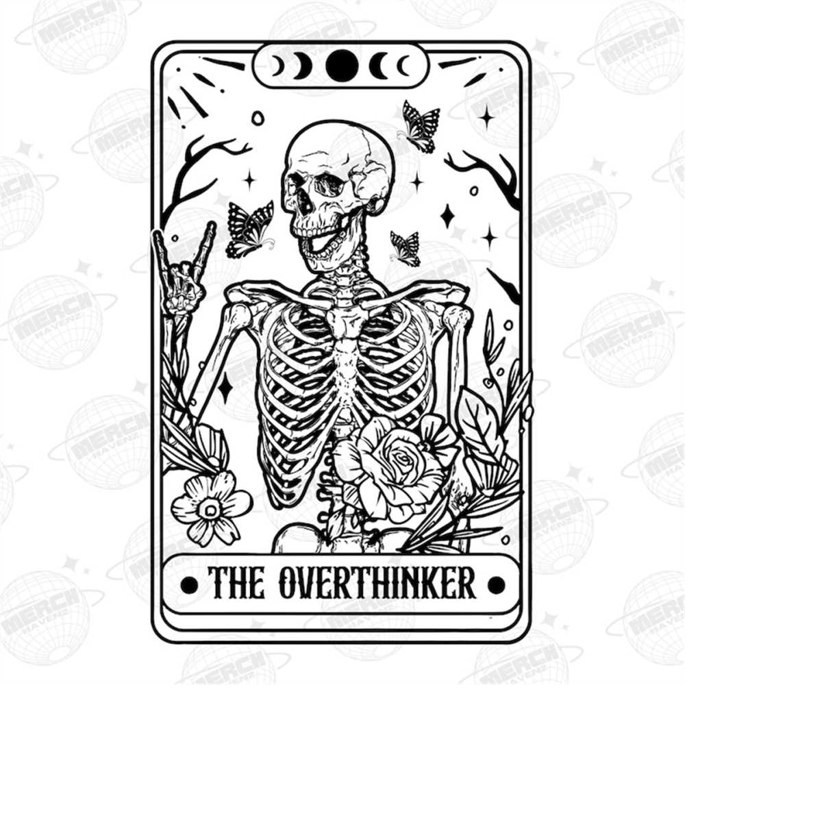 The Overthinker Tarot Png, Overthinker Png, Skeleton Png, Sk | Inspire ...