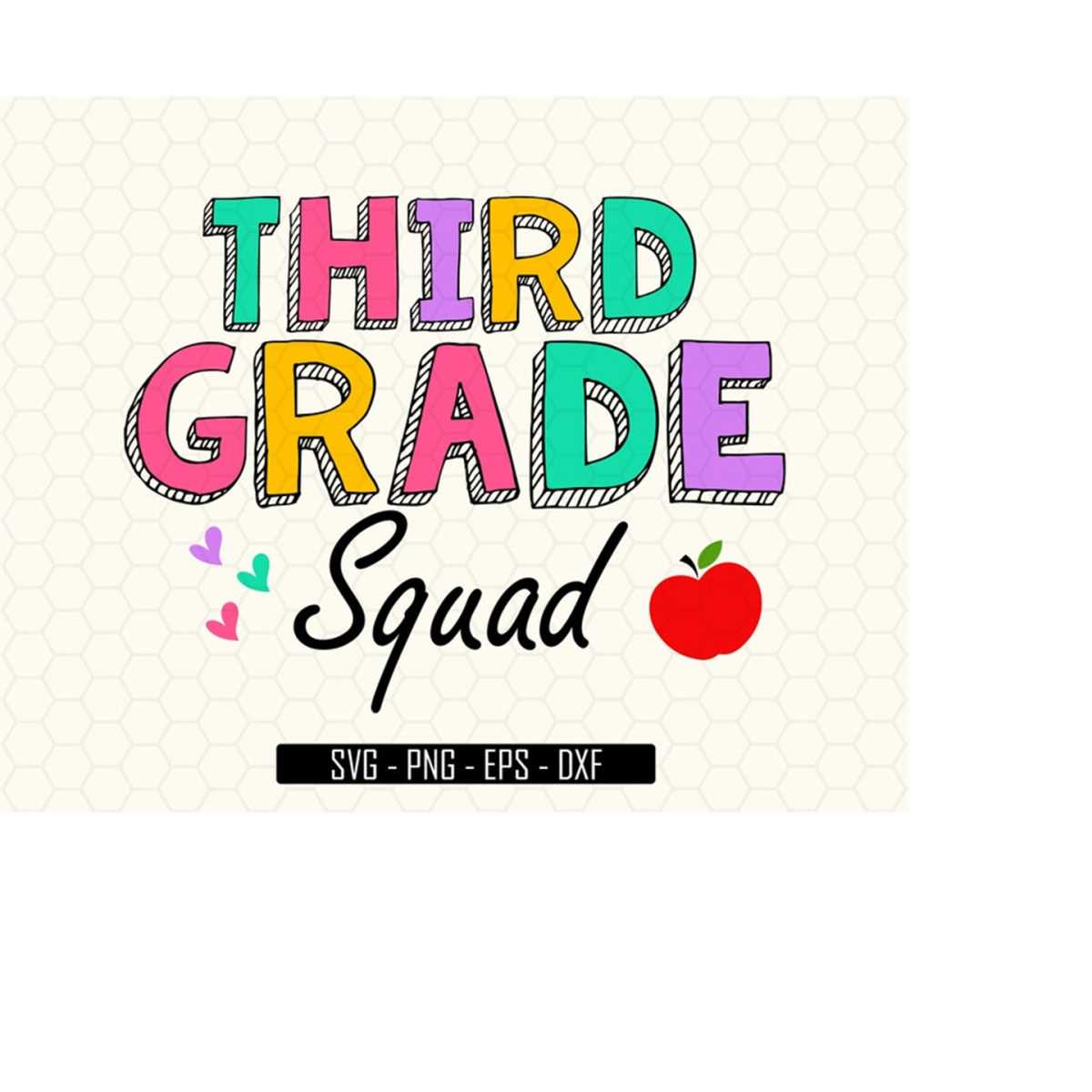 Back To School Svg, Third Grade Squad SVG, 3rd Grade Squad S - Inspire ...