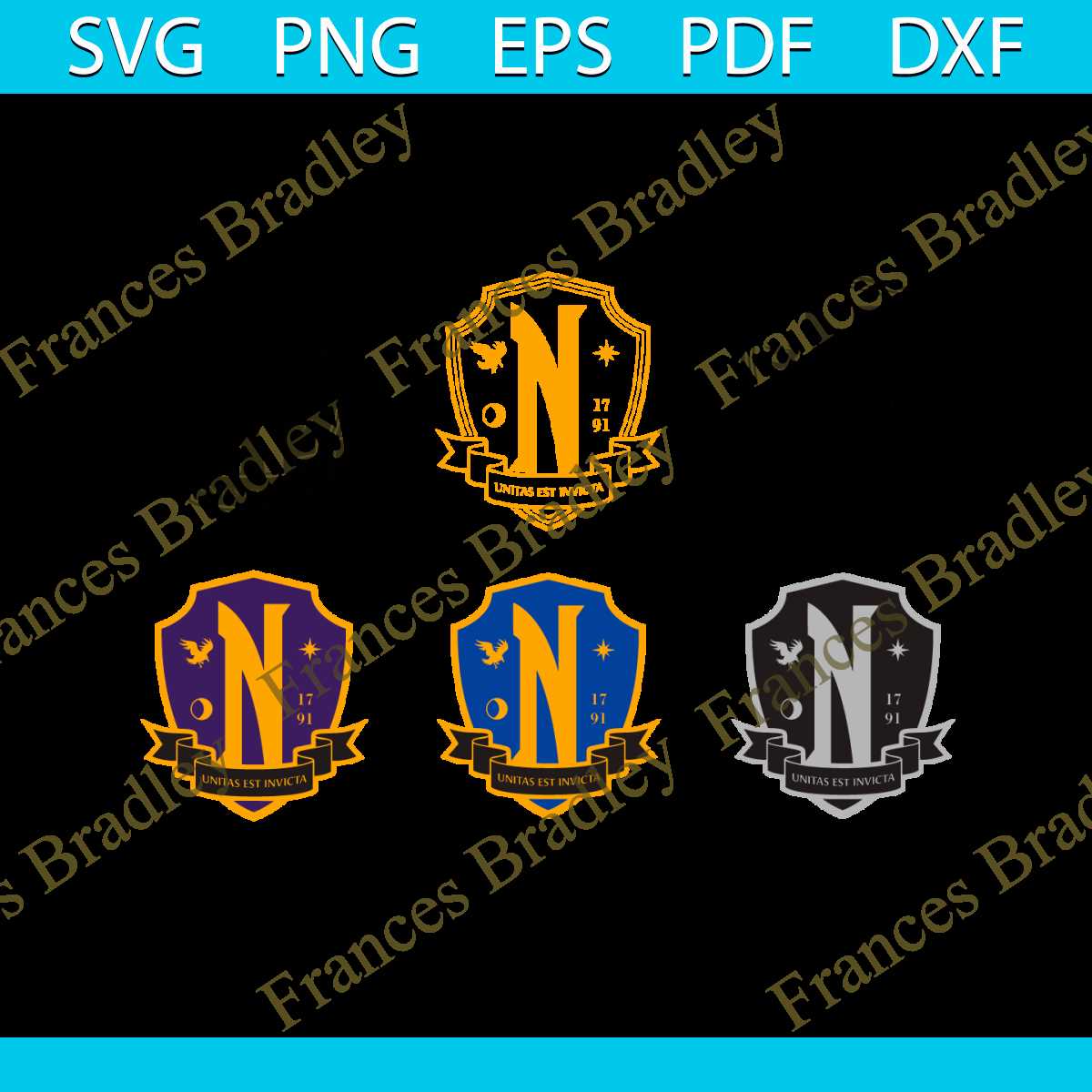 Nevermore Emblem Black & White SVG PNG PDF Jpg Wednesday Sv | Inspire ...