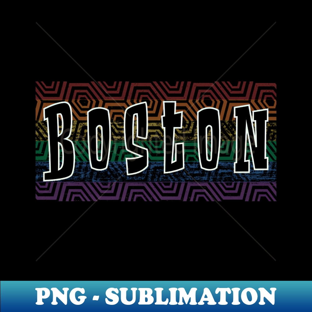LGBTQ Pattern - America Boston - Vibrant Digital Delight | Inspire Uplift