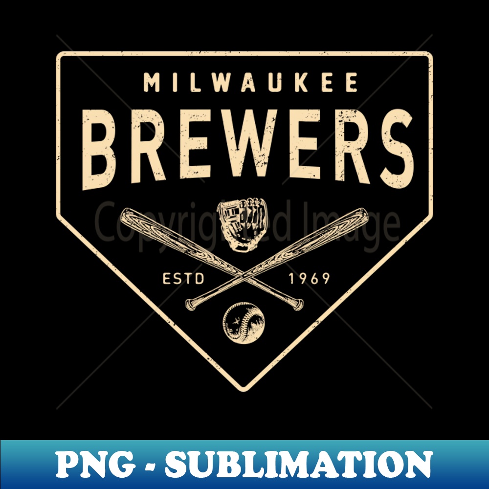 Milwaukee Brewers Home Plate Sublimation PNG - Instant Downl - Inspire ...