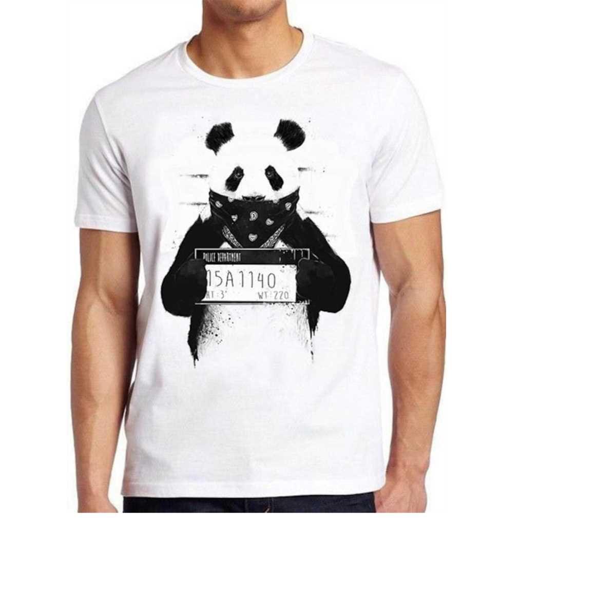 Gangsta Panda Bear Prison Mugshot Meme Gift Funny Tee Style - Inspire ...