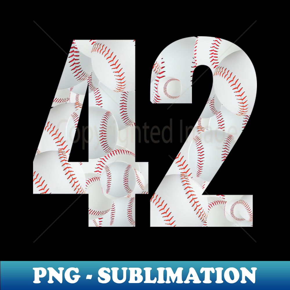 Baseball Number 42 - Lucky Digit - Pro Sublimation PNG Digit | Inspire ...