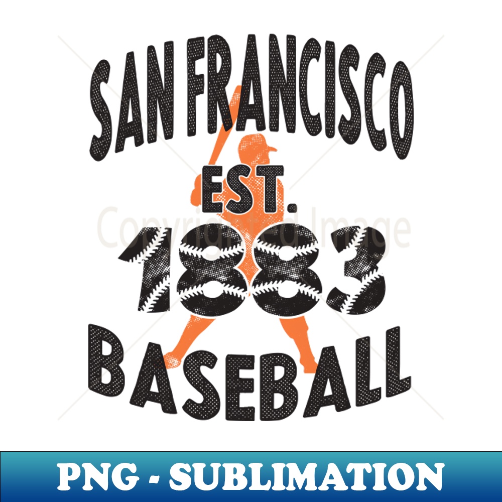 Vintage San Francisco Baseball Est 1883 - Baseball Batter PN | Inspire ...