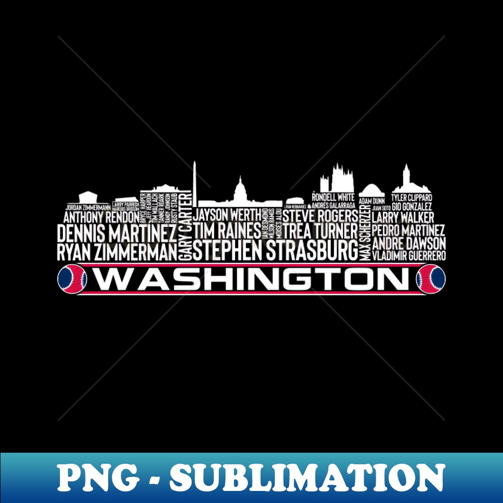 Washington Baseball Legends - DC Skyline - Exclusive Sublima | Inspire ...