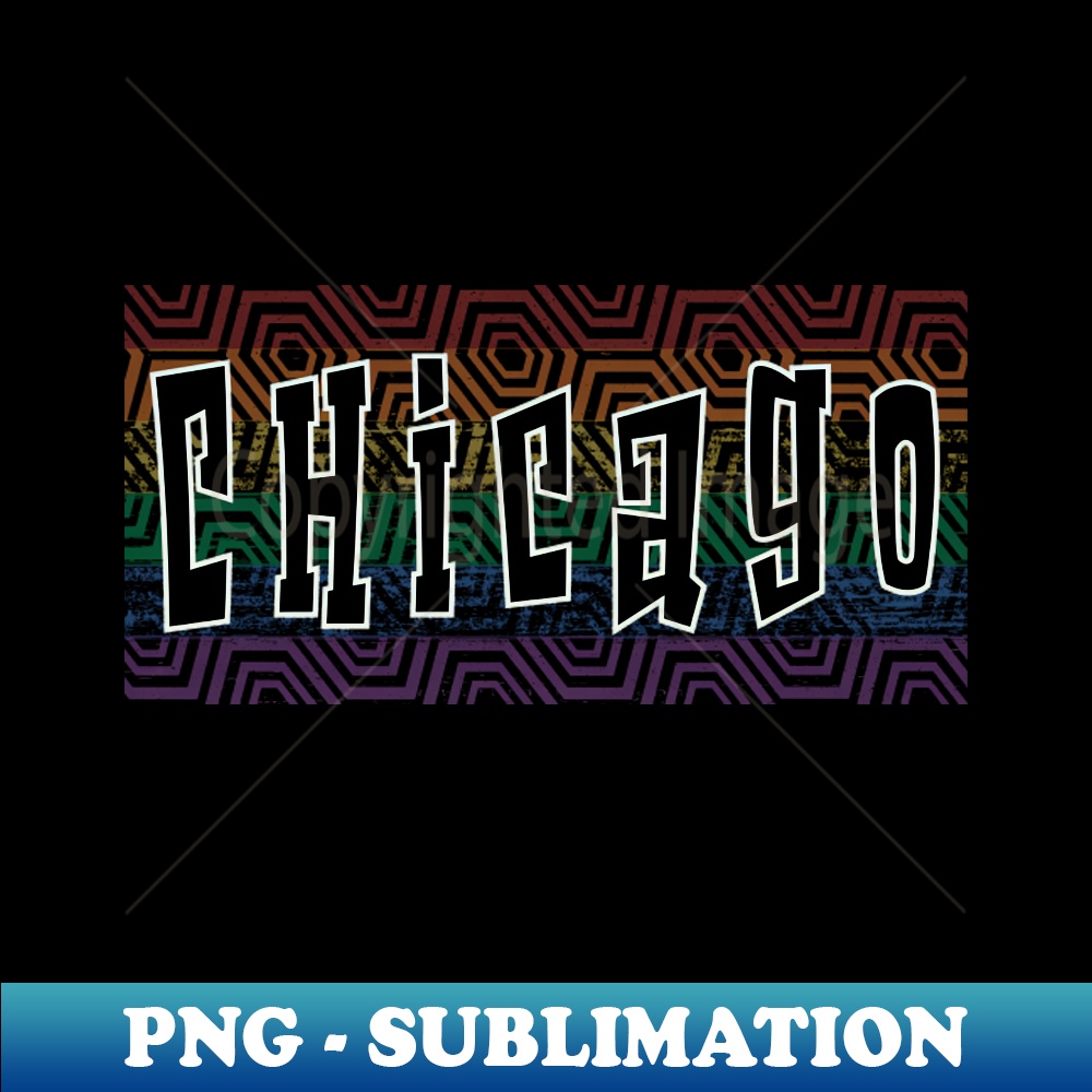 LGBTQ Pride - Chicago Skyline - Vibrant Sublimation Design | Inspire Uplift