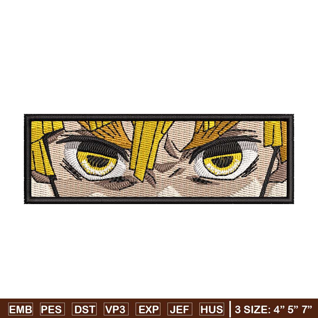 Zenitsu eyes embroidery design, Zenitsu embroidery, Anime de - Inspire ...