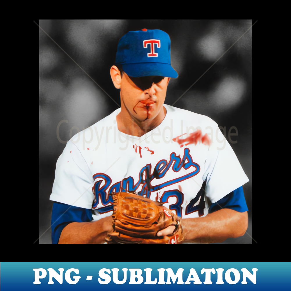 Nolan Ryan Pitching - Bloody Lip - Exclusive Sublimation PNG | Inspire ...