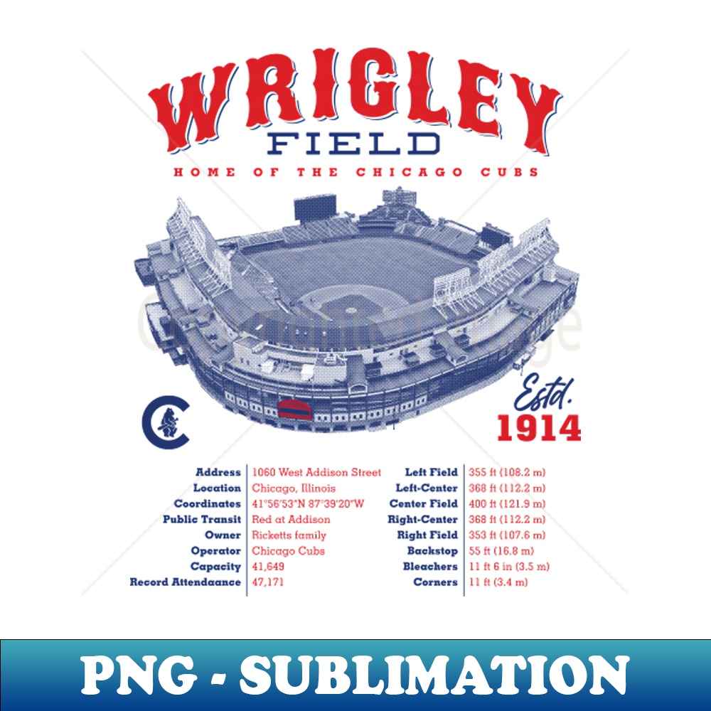 Wrigley Field Baseball Stadium - PNG Transparent Digital Dow - Inspire ...