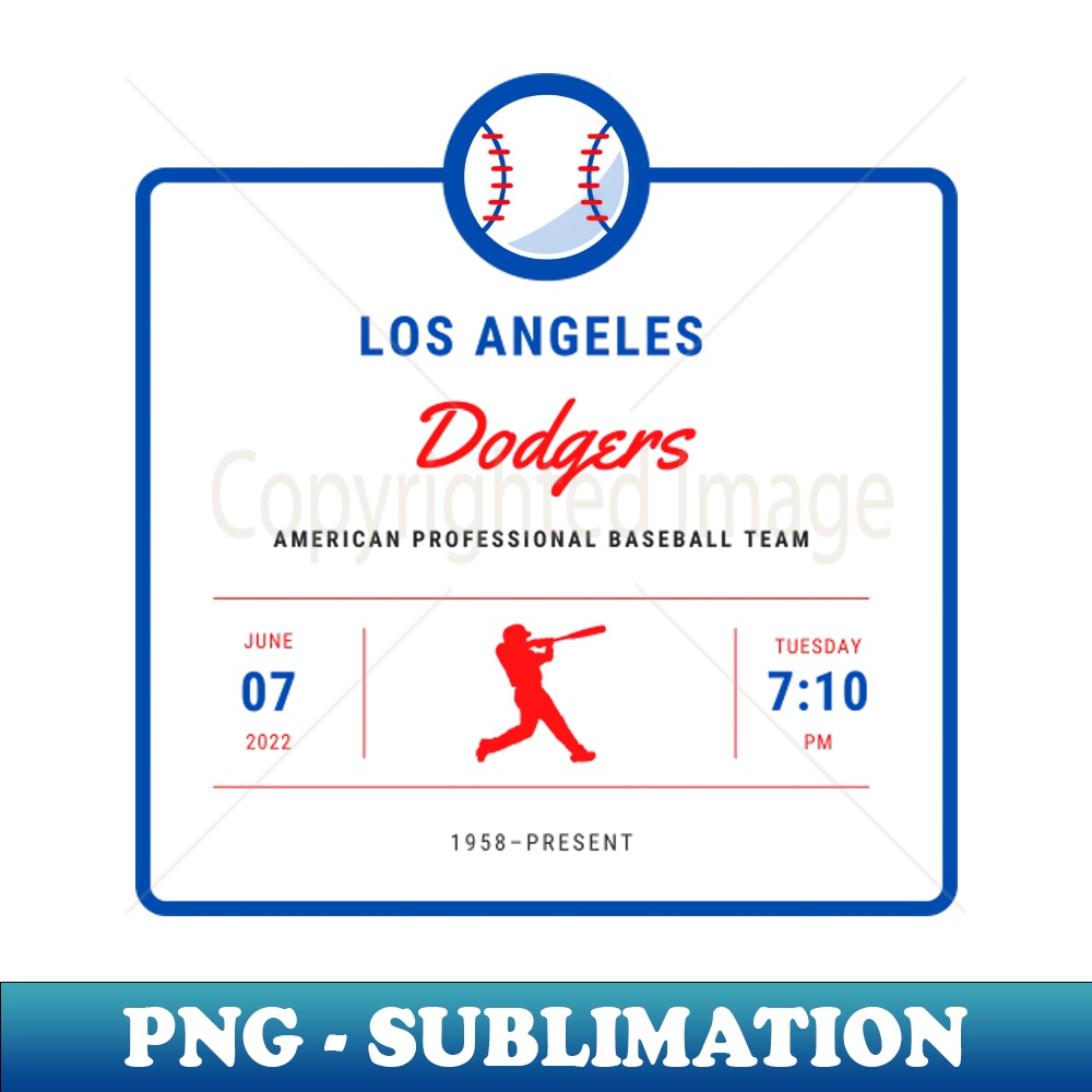 Dodgers Baseball PNG - Transparent Digital Download - Captur - Inspire ...