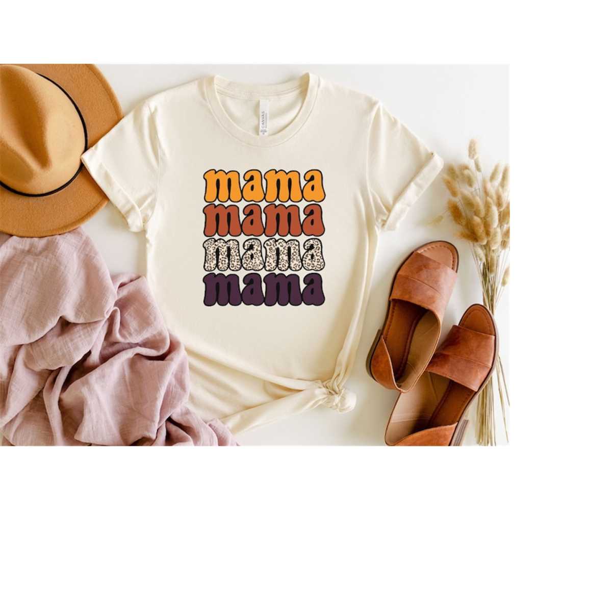 Fall Mama Shirt, Womens Mama Shirt, Retro Leopard Mama Shirt | Inspire ...