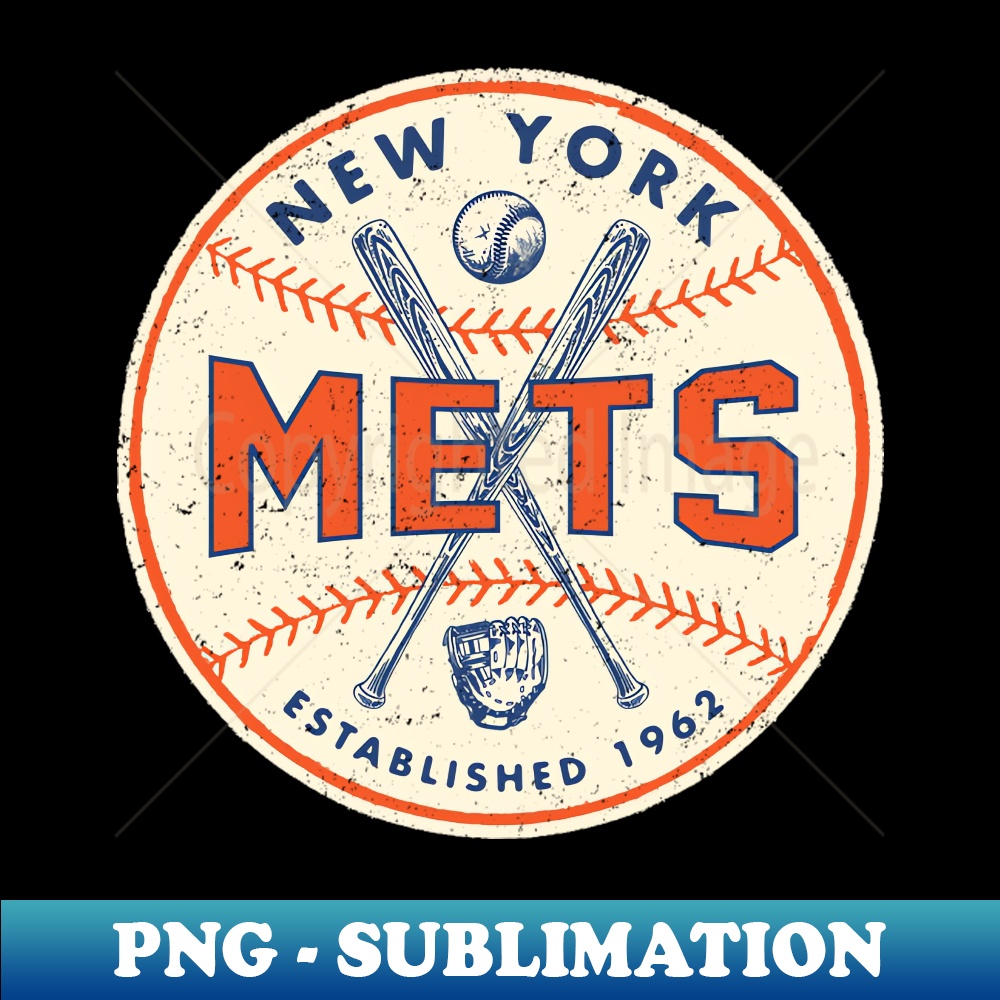 New York Mets Sublimation Design - Vintage Edition - Instant | Inspire ...