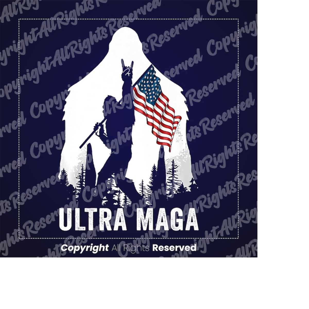 Ultra Maga Bigfoot PNG,Ultra Maga Png,Bigfoot American Flag | Inspire ...