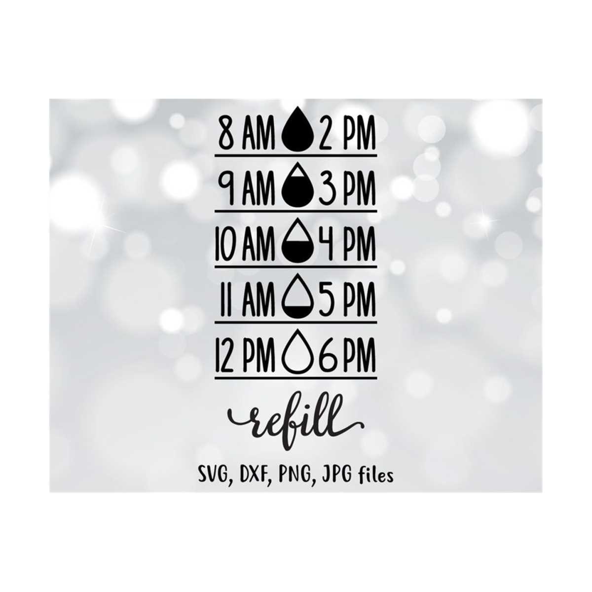 Water Tracker Svg Water Bottle Sticker Svg Water Tracker Dec - Inspire ...
