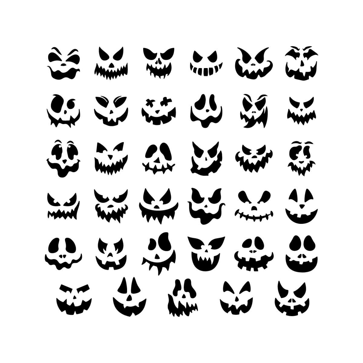 Pumpkin Face Clipart | Inspire Uplift