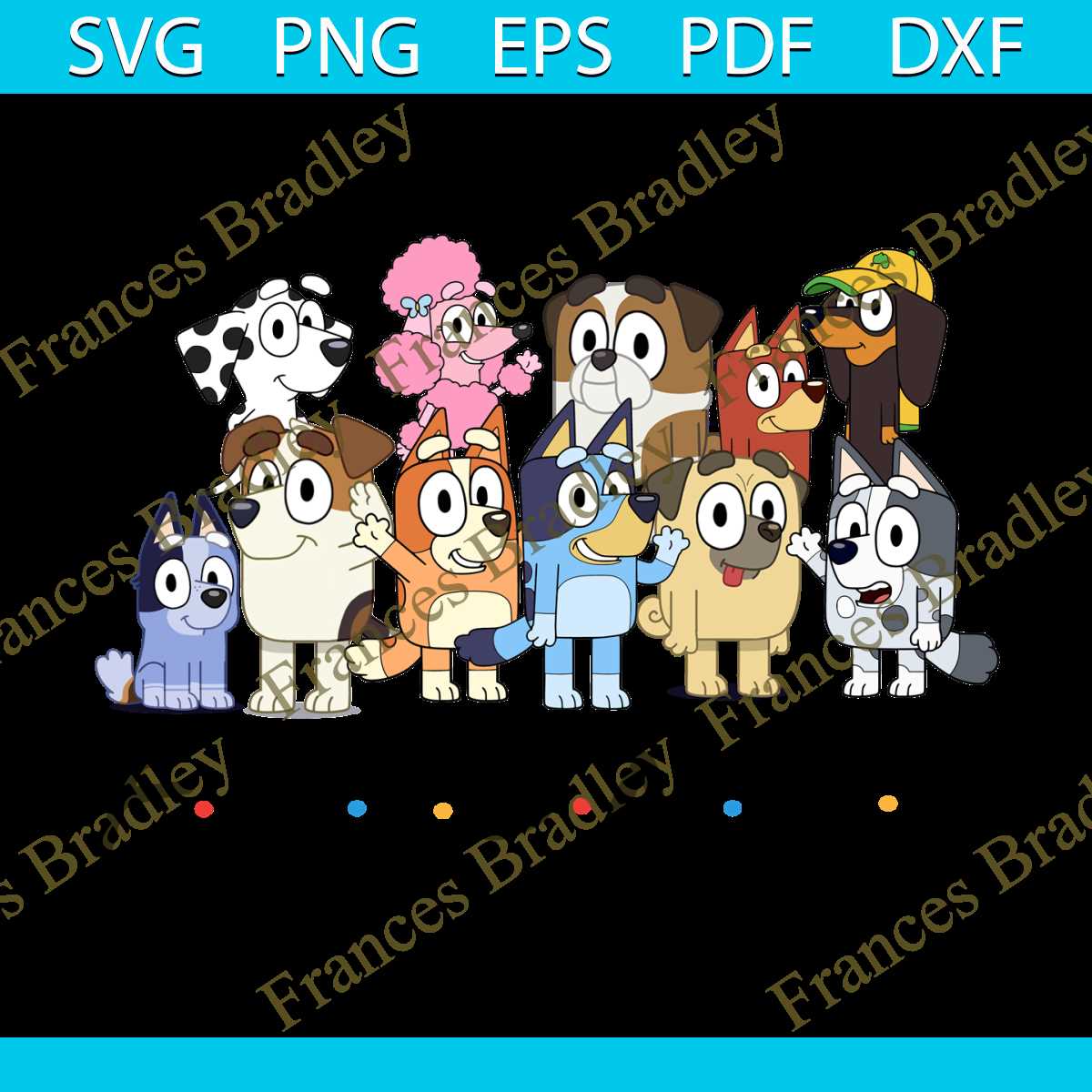 Bluey Friends Png, Bluey Friends Instant Download | Inspire Uplift