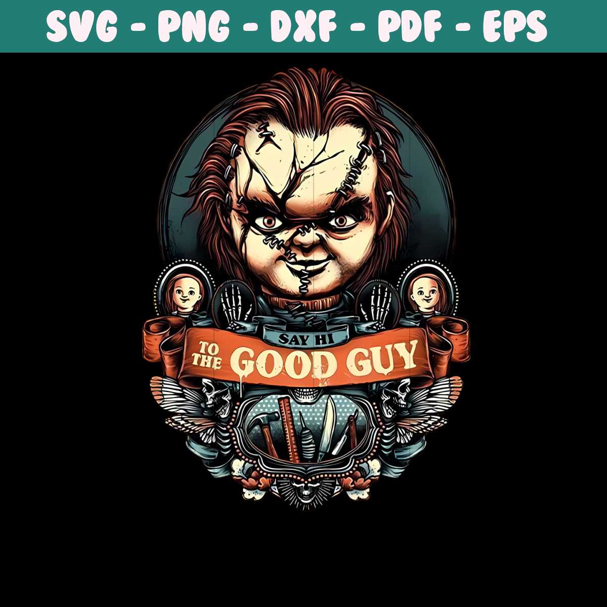 Say Hi to The Good Guy PNG Chucky Halloween PNG File | Inspire Uplift