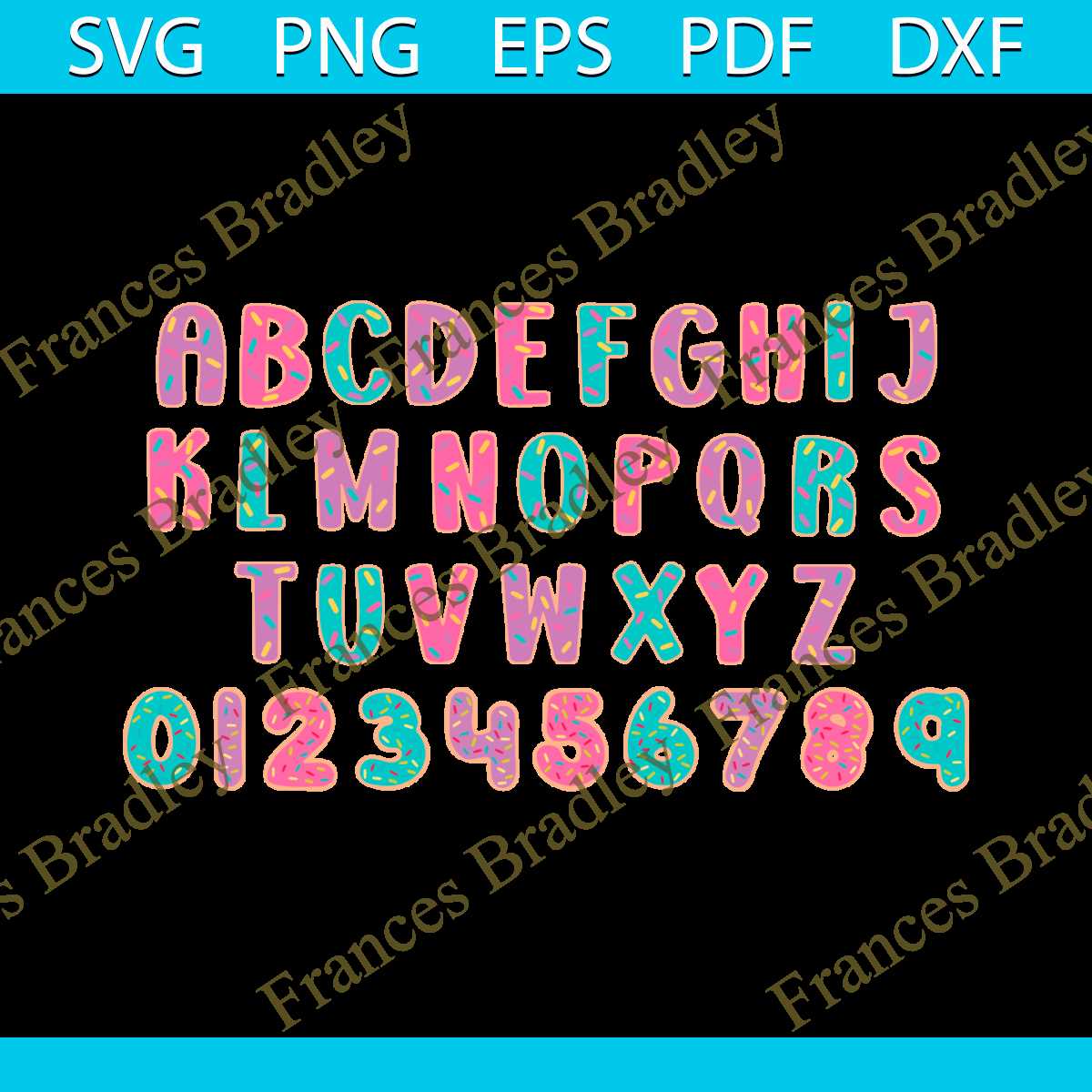 Donut Letters SVG | Donut Birthday | Donut Alphabet SVG - Inspire Uplift