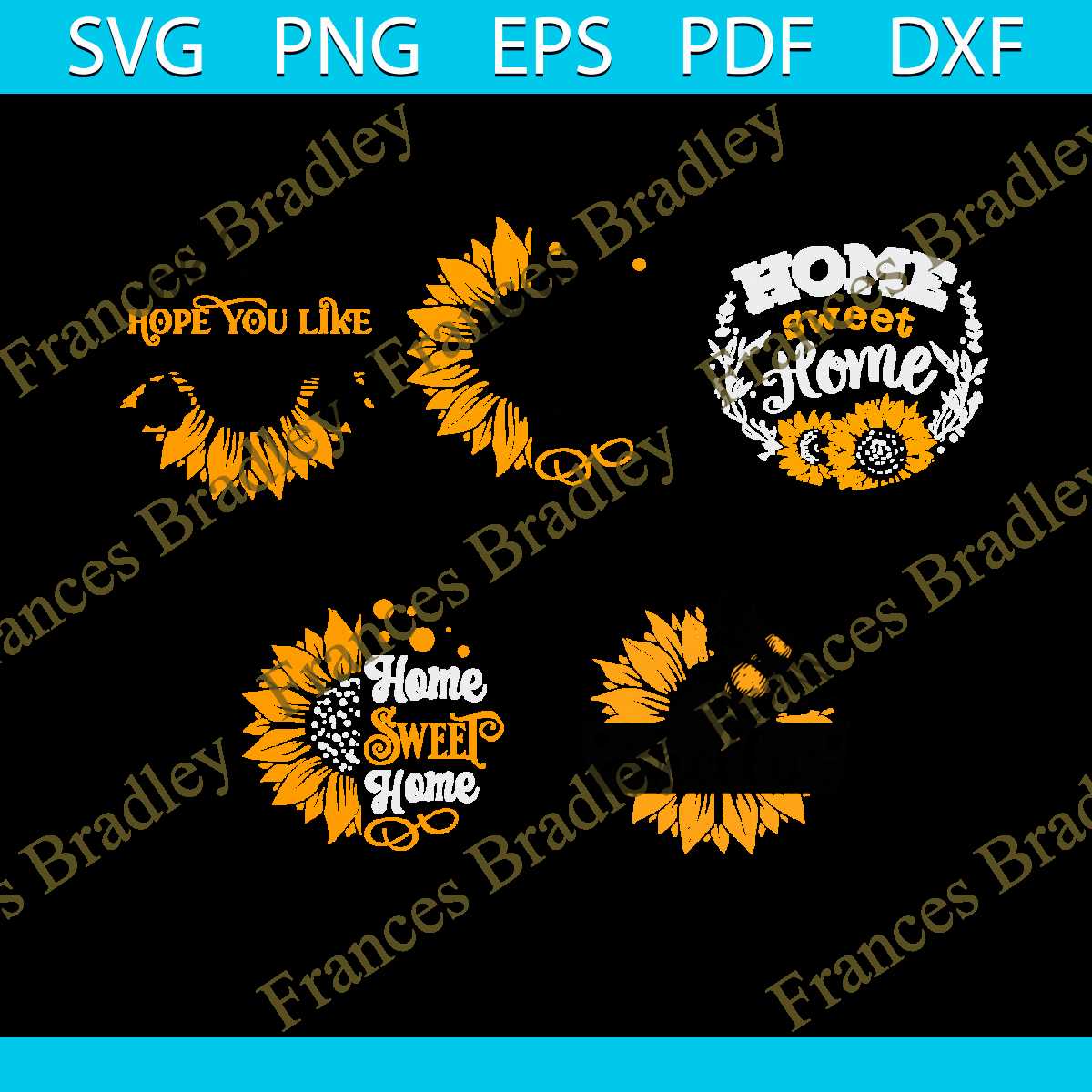 Sunflower door sign svg bundle 10 designs, Sunflower door ha - Inspire ...