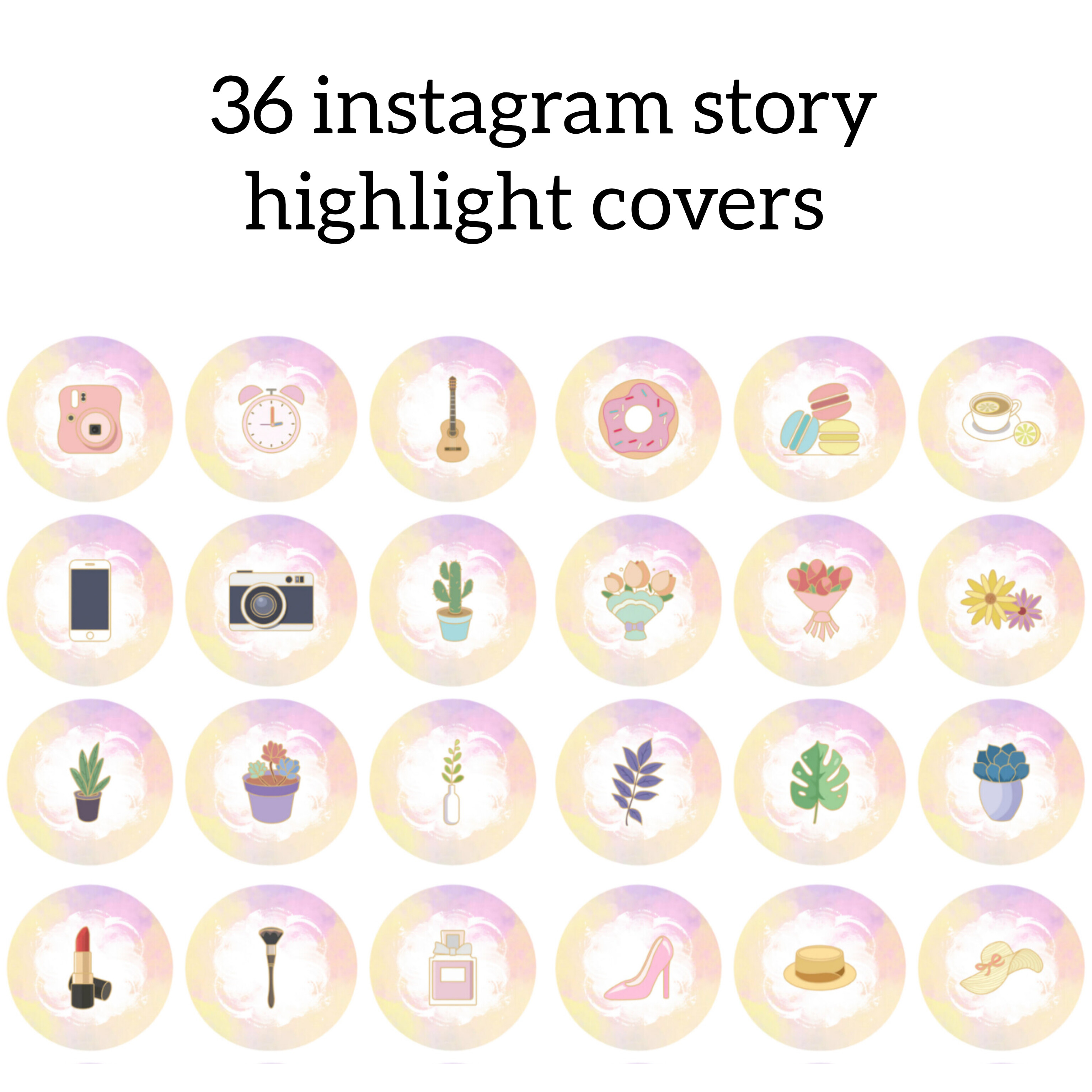 36 Colors Instagram Highlight Icons. Bright Instagram Highli | Inspire ...