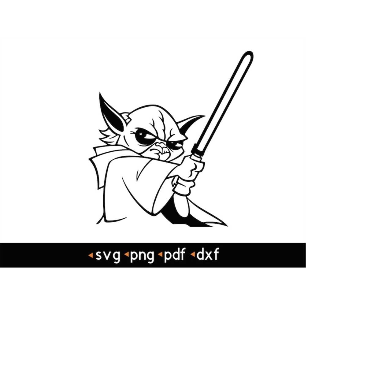 Yoda- 1 svg, png, pdf, dxf - Inspire Uplift