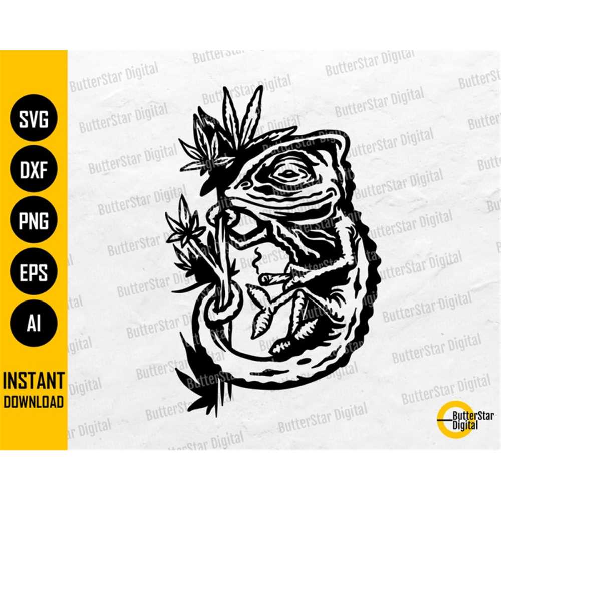 Weed Chameleon SVG | Cannabis Chamaeleons SVG | 420 Marijuan | Inspire ...