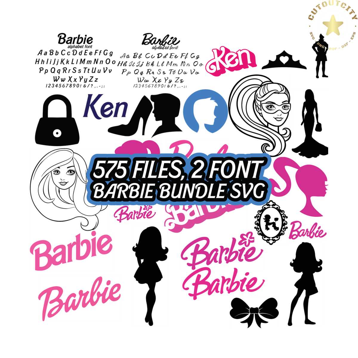 Vintage Barbie Girl SVG Baby Doll SVG Bundle Digital Files | Inspire Uplift