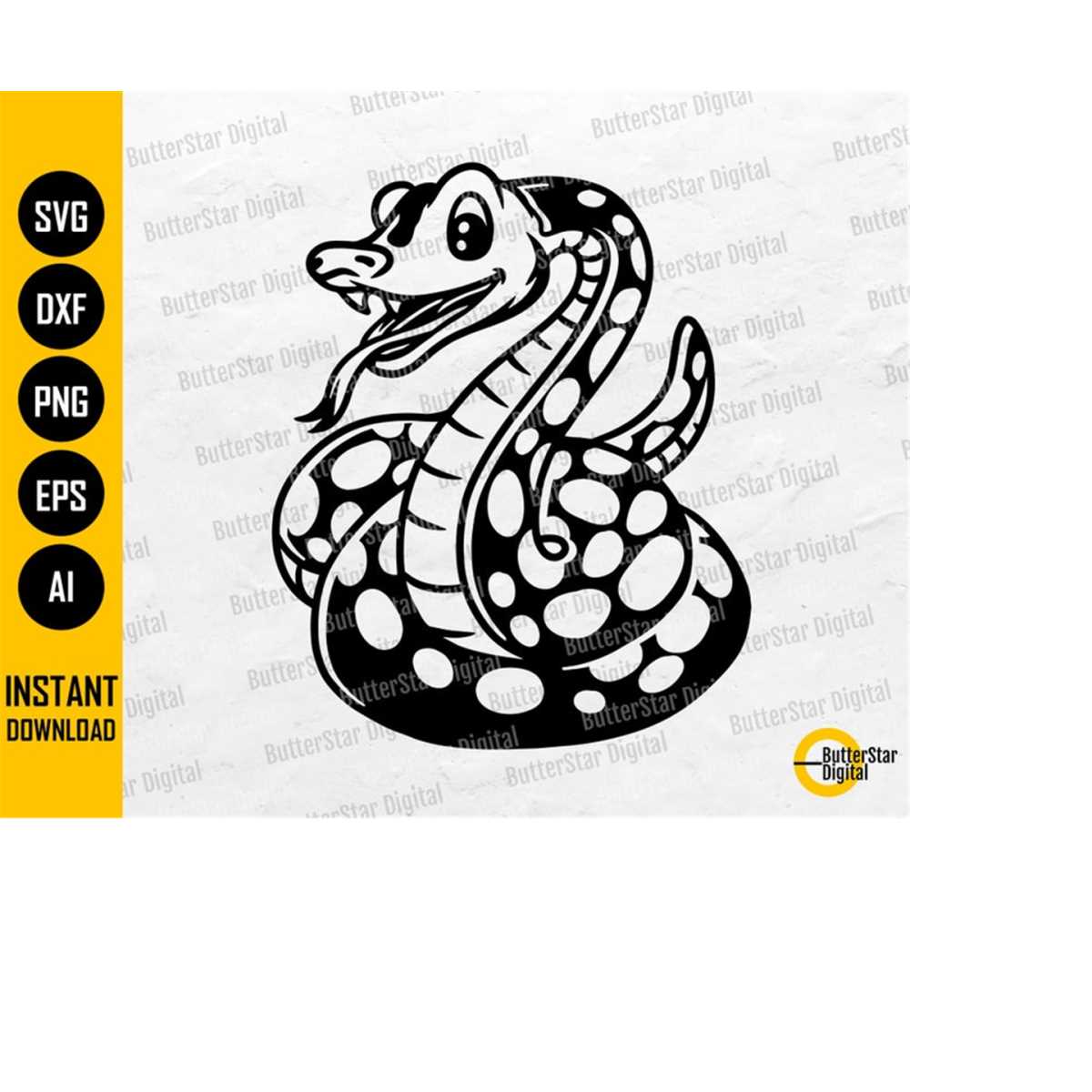 Cute Snake SVG | Wild Animal Vinyl Stencil Graphics | Cricut | Inspire ...