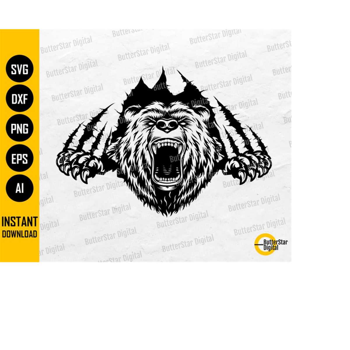 Bear Claws Scratch SVG | Grizzly Bear SVG | Wild Animal T-Sh | Inspire Uplift