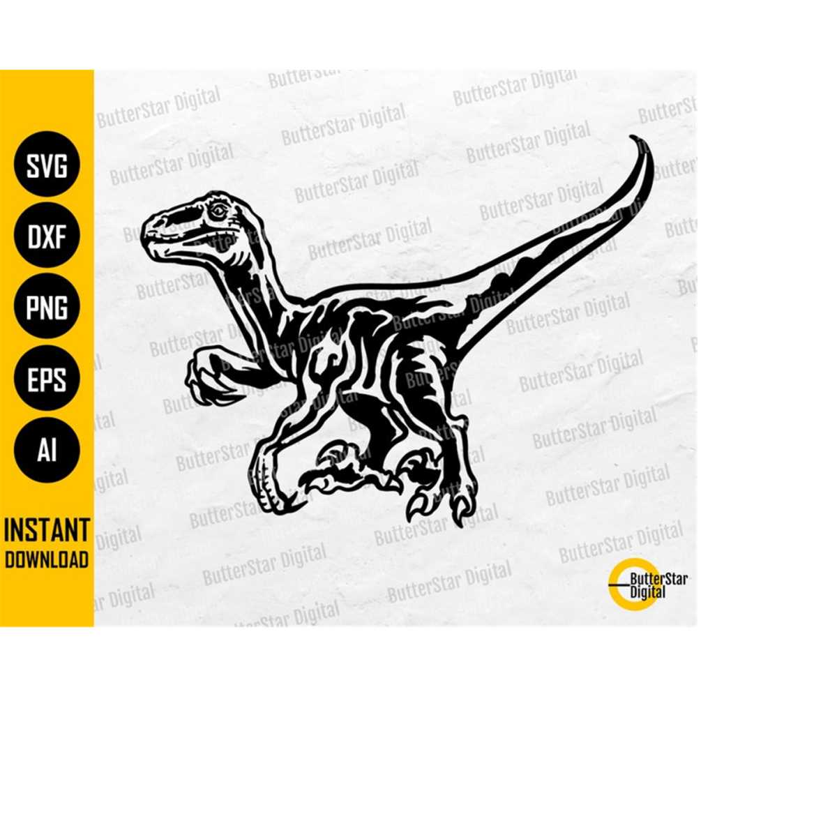 Stalking Velociraptor SVG | Raptor Dinosaur SVG | Prehistori | Inspire ...