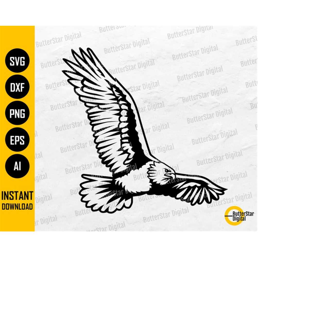 Flying Eagle SVG | Bird SVG | Forest SVG | Animal Svg | Beak - Inspire ...