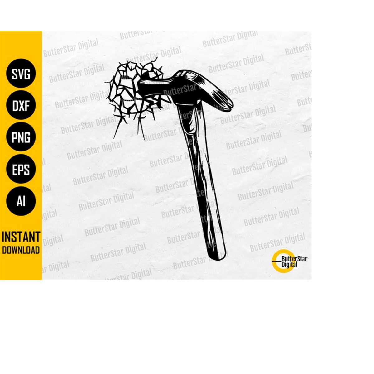 Hammer Smashing The Wall SVG | Tools SVG | Carpentry Decals | Inspire ...