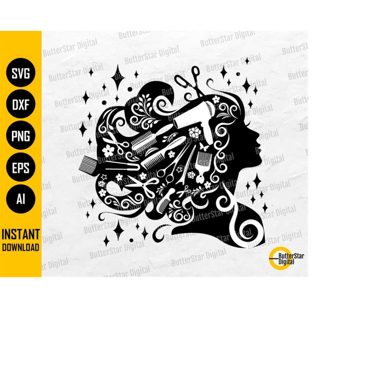 Hair Salon SVG | Hairstyle SVG | Beauty Woman SVG | Beautifu | Inspire ...