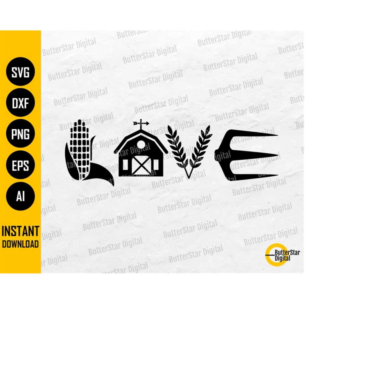 Farm Love SVG | Farming SVG | Farmer T-Shirt Decal Sticker D | Inspire ...