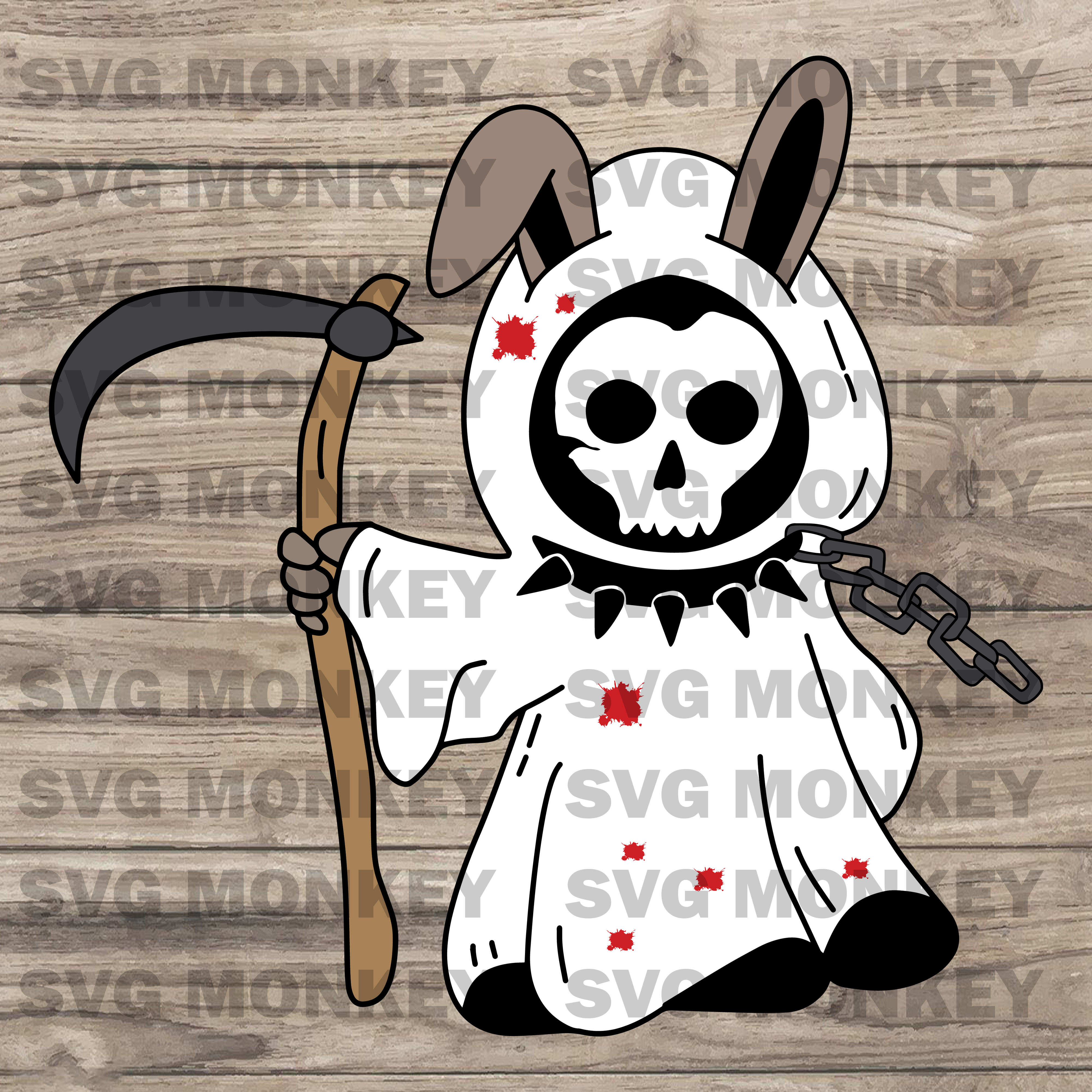 Rabbit ghost SVG, Bunny devil spirit svg file for Cricut and | Inspire ...