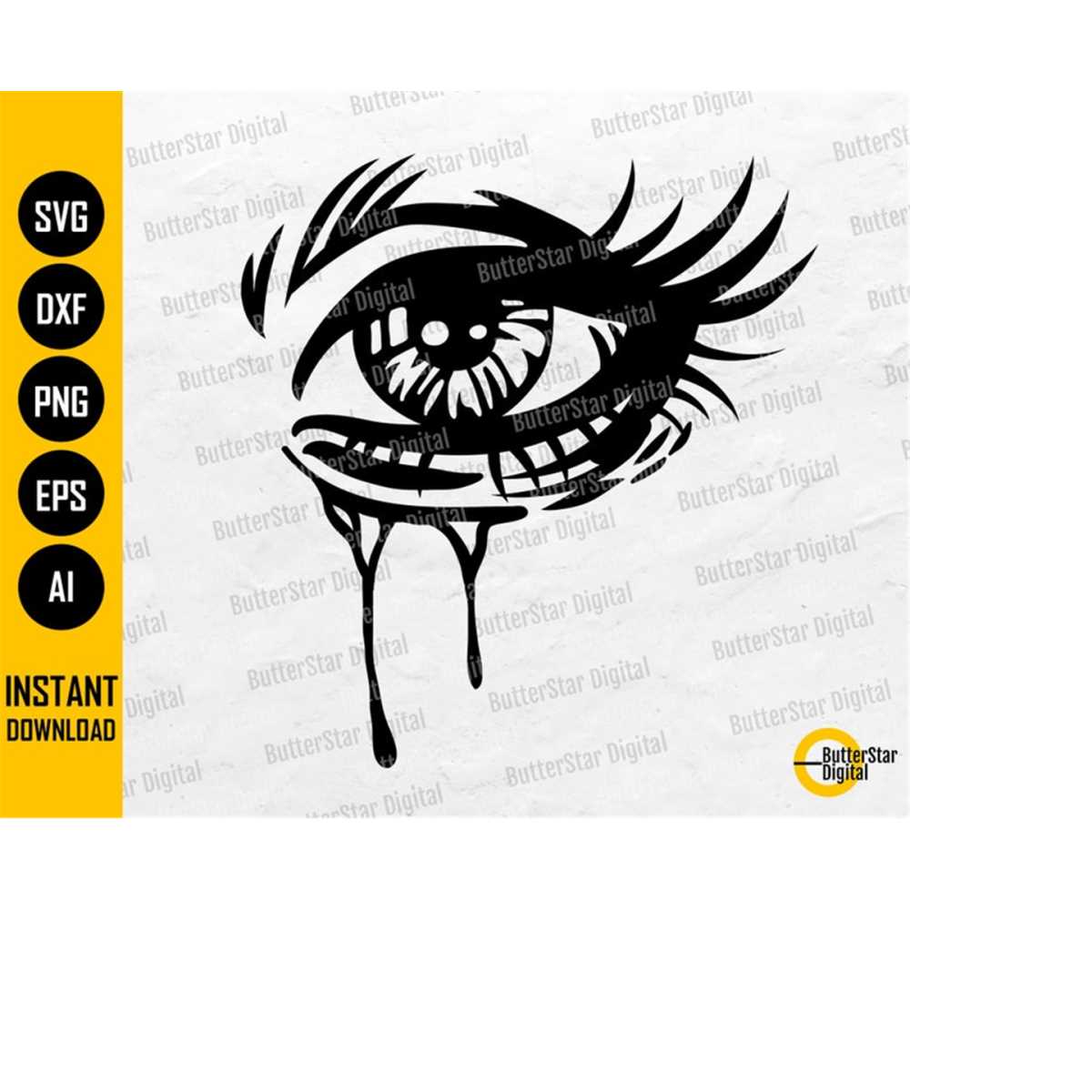 Crying Woman Eye SVG | Sad Girl SVG | Depressed Lady SVG Eye | Inspire ...