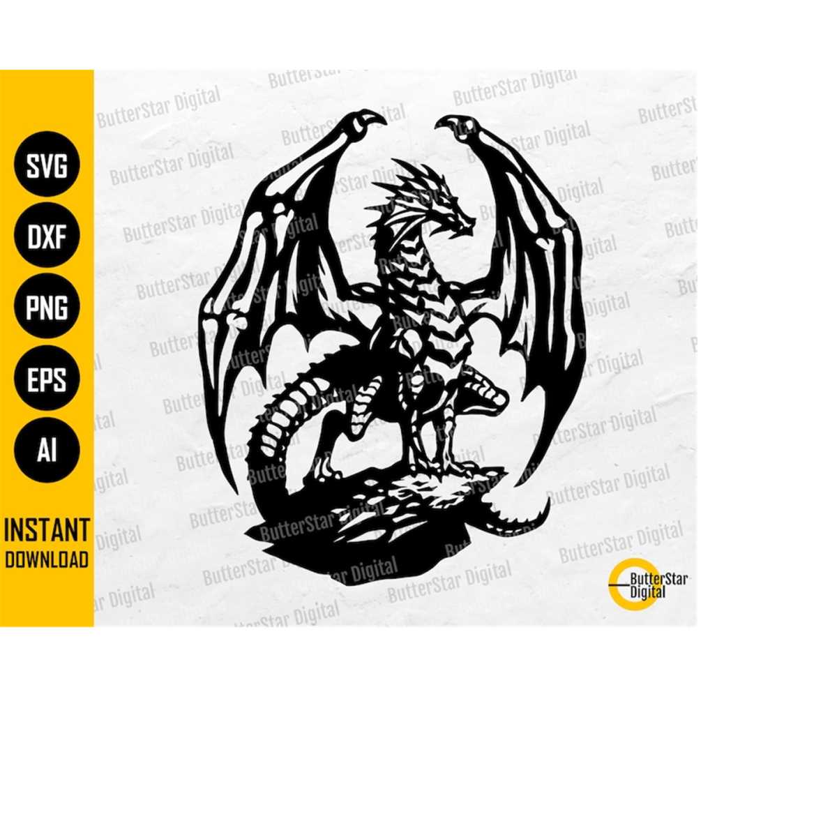 Dragon SVG | Medieval SVG | Knight SVG | Scary Beast Svg | C | Inspire ...