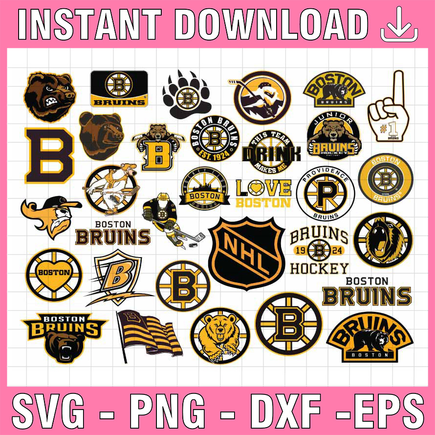 32 Files Boston Bruins Bundle SVG, Bruins SVG, NHL svg, NHL | Inspire ...