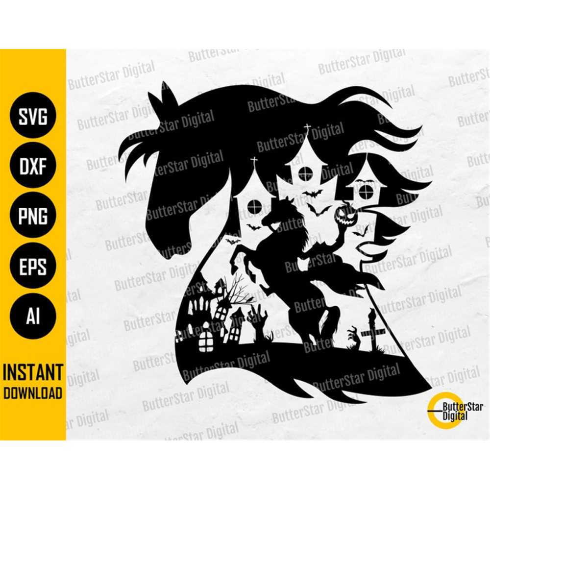 Headless Horseman SVG | Sleepy Hollow SVG | Halloween Decal | Inspire ...