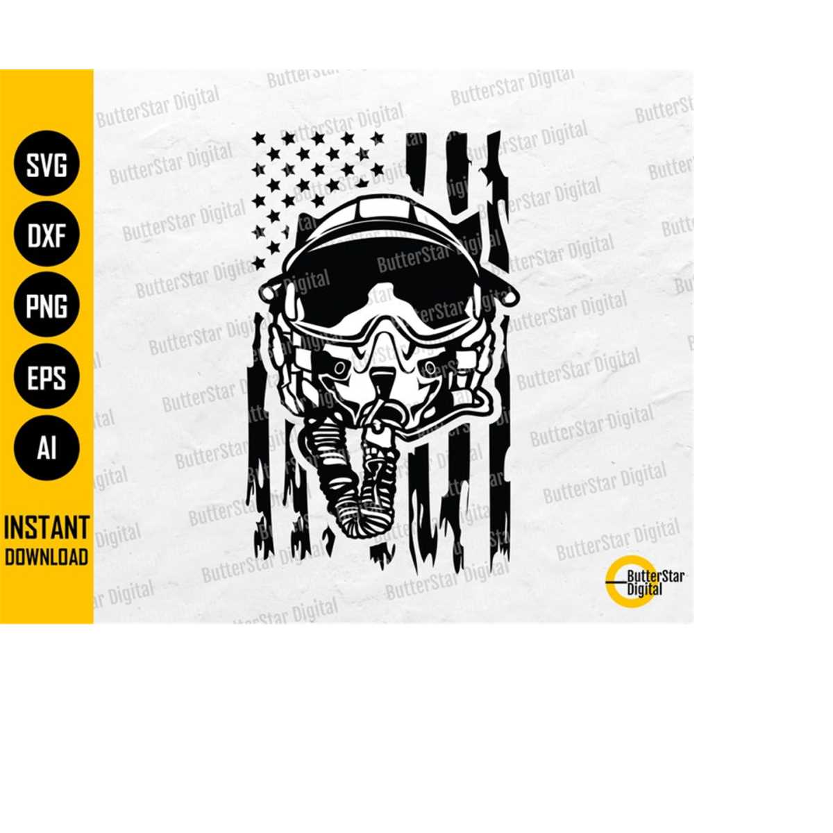 US Fighter Pilot SVG | United States Air Force T-Shirt Decal | Inspire ...