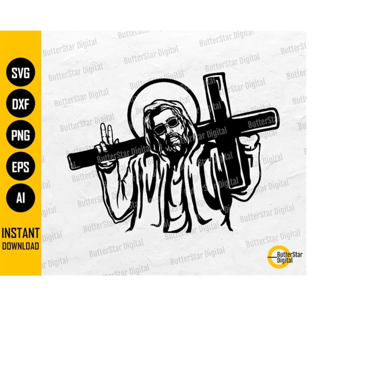 Cool Jesus With Cross SVG | Religious Christian Catholic Fai - Inspire ...