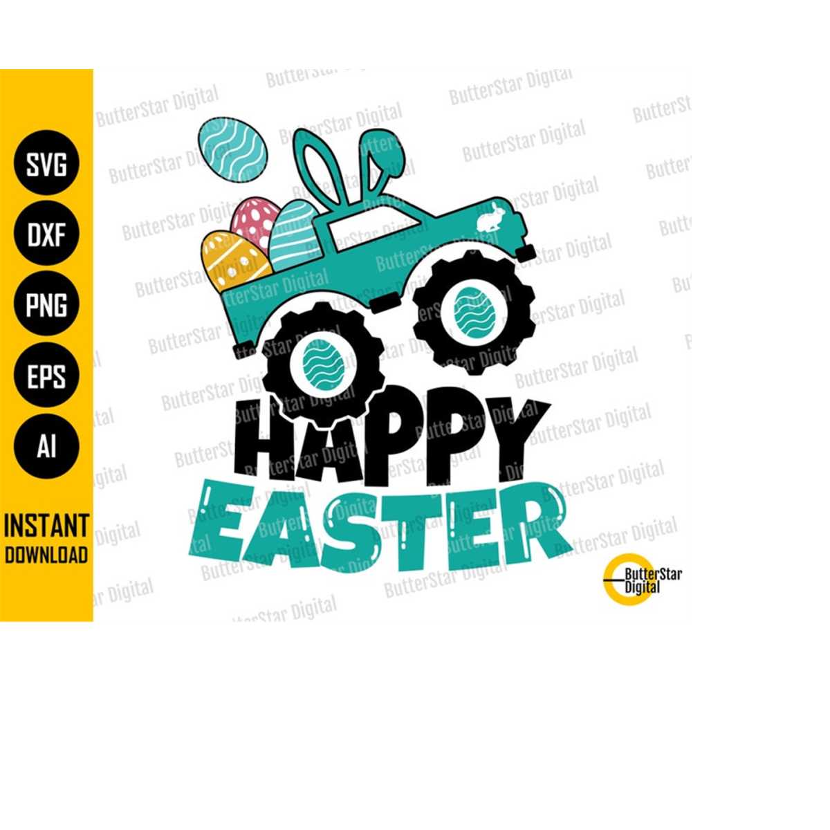 Easter Monster Truck SVG | Easter Eggs SVG | Cute Boys T-Shi | Inspire ...