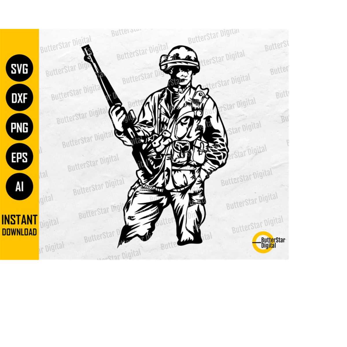 Vintage Soldier SVG | War Veteran SVG | Military Army Hero G | Inspire ...