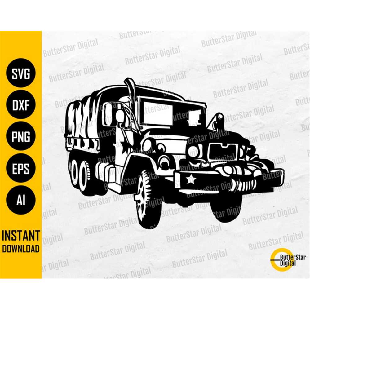 Army Truck SVG | Military SVG | Soldier War Transportation V | Inspire ...