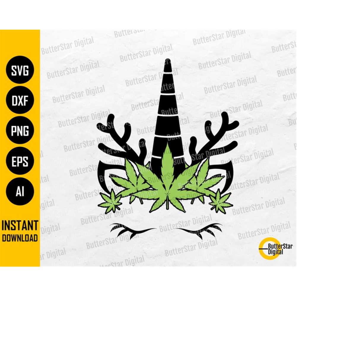 Cannabis Unicorn SVG | Cute Weed Files | Marijuana Pot Hemp | Inspire ...