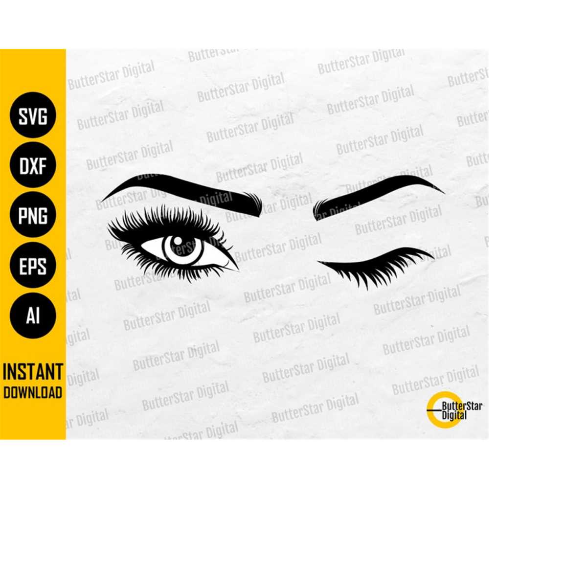 Girl Wink SVG | Sexy Lady SVG | Woman Eyes SVG | Eyelashes S | Inspire ...