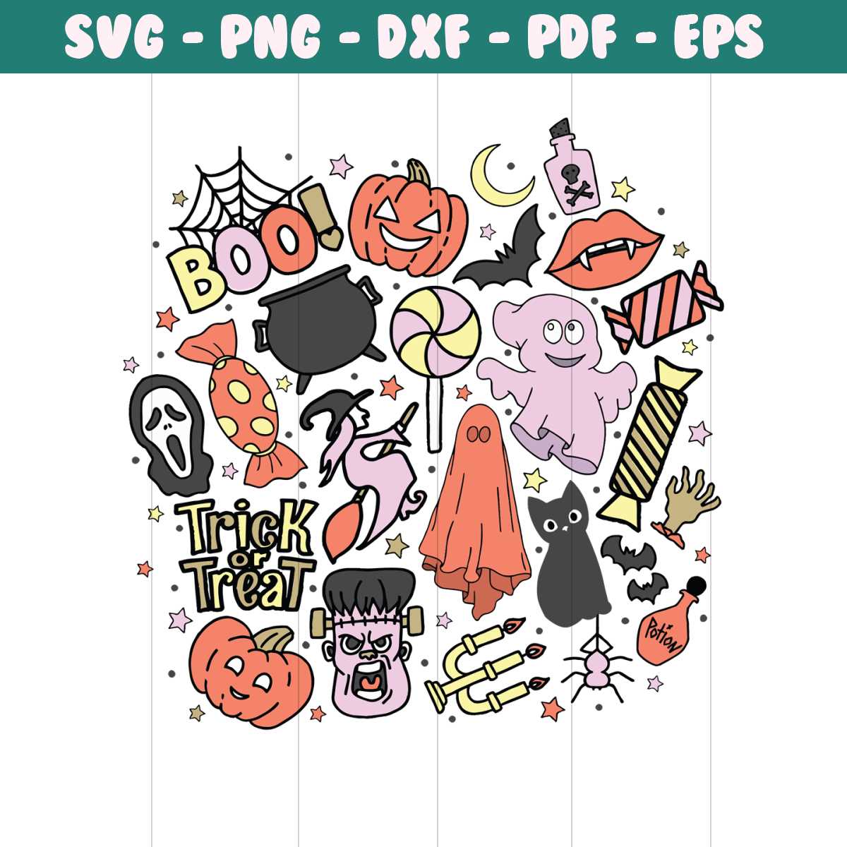 Cute Halloween Theme SVG Halloween Party SVG Cutting File | Inspire Uplift